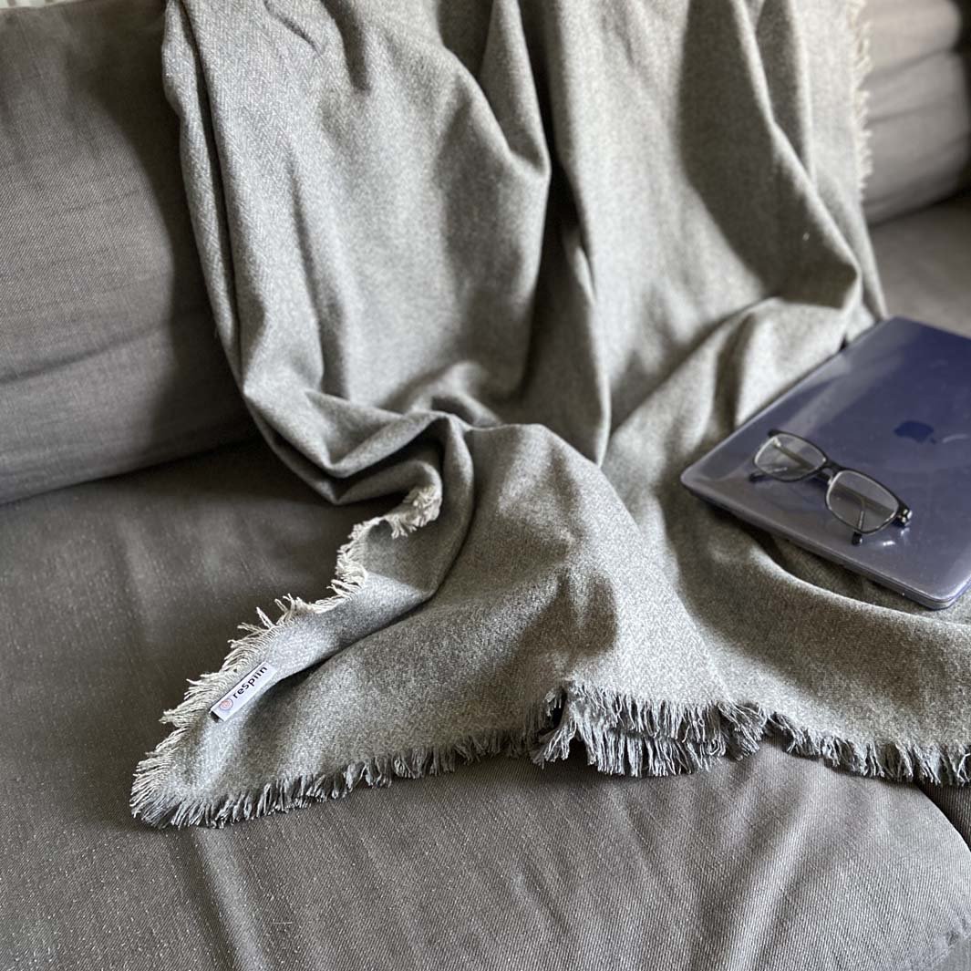 Recycled Wool Blanket/Throw - Dove – ReSpiin